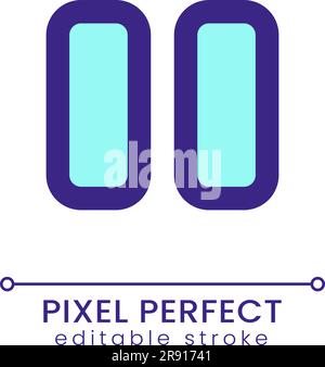 Pause button pixel perfect RGB color ui icon Stock Vector Image & Art - Alamy