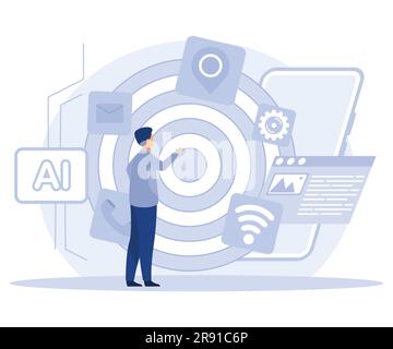 Software development concept, Intelligent interface, interactive design visualization ...