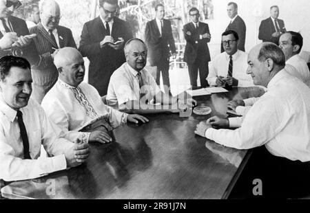 Left to Right: Secretary of State Dean Rusk, Ambassador Henry Cabot ...