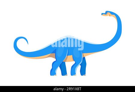 Cartoon datousaurus dinosaur character of prehistoric forest animal ...