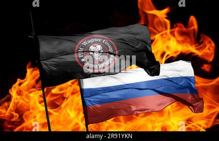 flag The Wagner Group PMC Wagner Stock Photo - Alamy