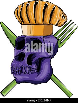 cartoon monkey chef logo design Stock Vector Image & Art - Alamy