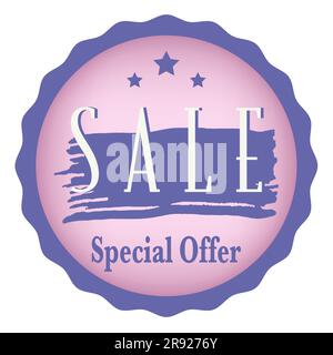 Circle sale banner template Vector illustration. Isolated on white ...