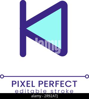 Skip to start RGB color ui icon Stock Vector Image & Art - Alamy