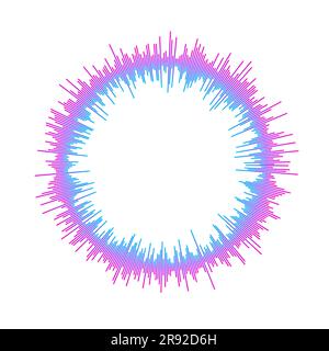 Circle sound wave visualisation bar. Linear music player equalizer ...