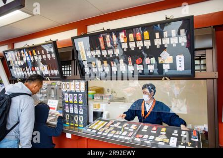 Sensoji Temple Tokyo Tourists are buying some amulet and talisman at ...
