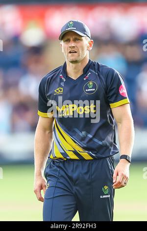 Glamorgan's Timm van der Gugten batting during the Metro Bank One Day ...