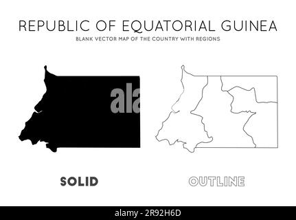 Equatorial Guinea map. Borders of Equatorial Guinea for your ...
