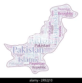 Map of Pakistan - shape and name in one line Stock Vector Image & Art ...