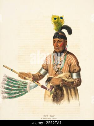Winnebago Tribe, North American Indian Double headed Drum. Artist ...