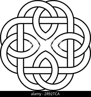 Infinity knot outline in black. Celtic symbol. Symbolizes infinity of ...