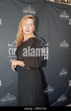 Aix-Les-Bains,2023.6th June, 2023.Bob Swaim speaks to Mei Chen Chalais ...