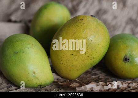 premium delicious Alphonso mango juicy pulp sliced and fresh whole ...