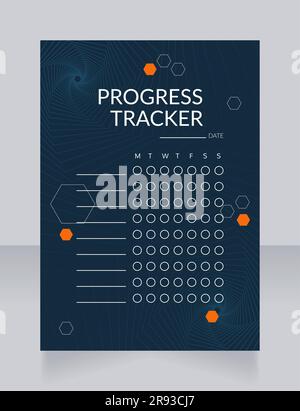 Progress tracker worksheet design template Stock Vector Image & Art - Alamy
