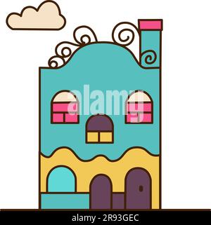 Simple Roof house, window, and plants or trees image graphic icon logo ...