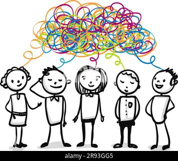 Hand drawn Teamwork vector illustration Stock Vector Image & Art - Alamy