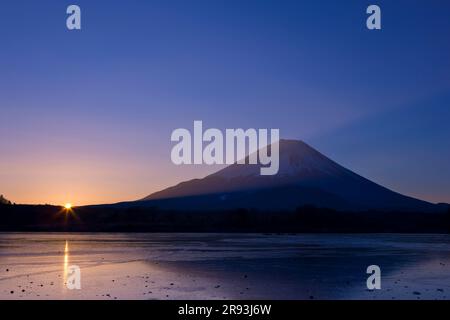 Sunrise and Lake Shojin on Mt Stock Photo - Alamy