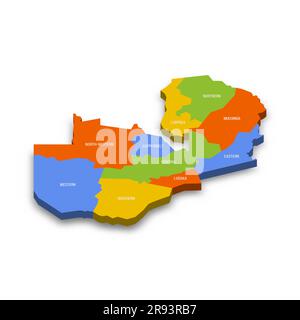 Zambia map design. Country names in different languages and map shape ...