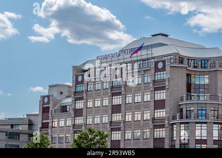 Sign at the top of the building housing the headquarters of the Paris ...