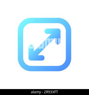 Screen enlargement pixel perfect linear ui icon Stock Vector Image & Art - Alamy