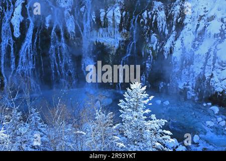 Shirahige Waterfalls in Shirogane Onsen Stock Photo - Alamy