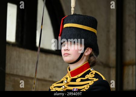 Female Sentry, The King's Troop, Royal Horse Artillery, Horse Guards ...