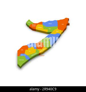 Somaliland map design. Country names in different languages and map ...