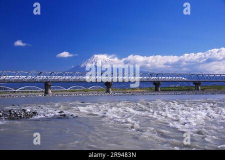 Fuji, Fuji River and Shinkansen Stock Photo - Alamy