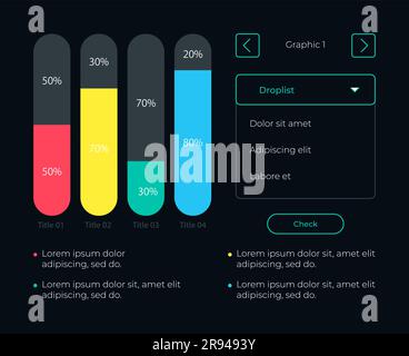 infographic statistics bars ui template Stock Vector Image & Art - Alamy