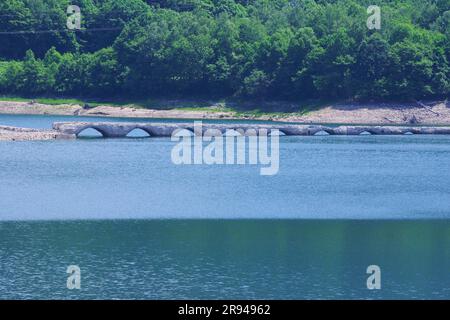 Lake Nukabira and Taushubetsu River Bridge Stock Photo - Alamy