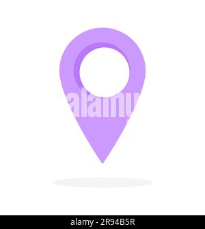 location icon in flat style. Map solid symbol Stock Vector Image & Art ...