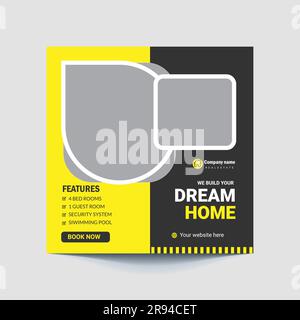 Editable Post Template Social Media Banners for Digital Marketing Stock ...