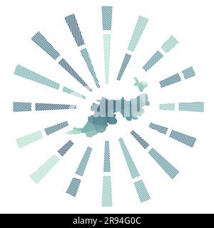 Map of Guana Island. Low poly illustration of the island. Purple ...