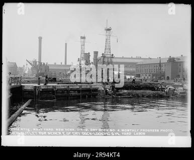 Sewer, Dry Dock Number 4, Looking Northwest. Glass Plate Negatives of ...
