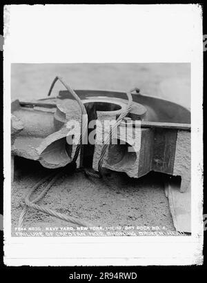 Dry Dock Number 4, Failure of Capstan Number 2, Showing Rupture of ...