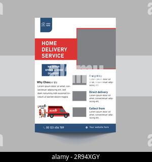 fast and reliable delivery service flyer. fast delivery service flyer ...