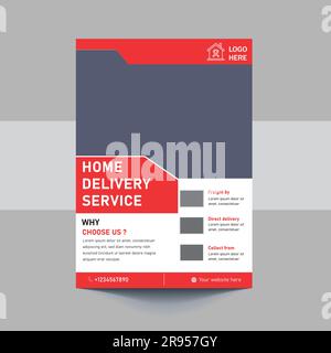 fast and reliable delivery service flyer. fast delivery service flyer ...