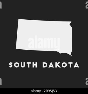 South Dakota Map on American Flag. SD, USA State Map on US Flag. EPS ...