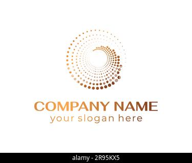 Round dot logo. Vector design element for various uses. Graphic element ...