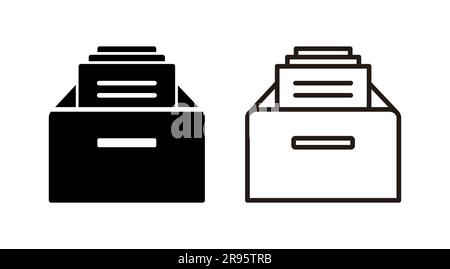 Archive icon vector. archive storage icon vector. folders icon Stock ...