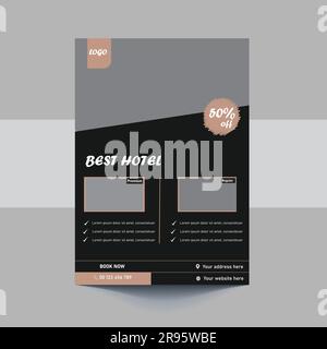 Best hotel service flyer template design. Golden hotel flyer poster ...