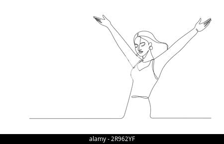 Raised hands one line continuous drawing. Applaud hands continuous one ...