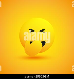 Hand Over Mouth - Embarrassed Laughing Emoticon with Closed Eyes ...