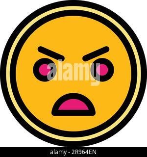 Furious smile icon. Outline Furious smile vector icon for web design ...