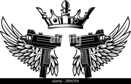 Two guns symbol Stock Vector Image & Art - Alamy