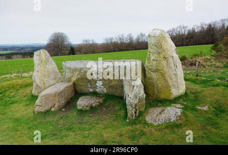 Easter Aquhorthies prehistoric recumbent stone circle near Inverurie ...