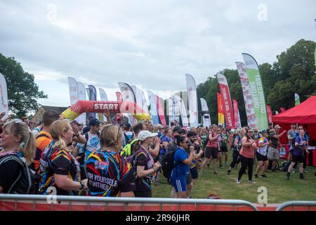 Cirencester, England, Saturday 24th June 2023. Competitors walking on ...