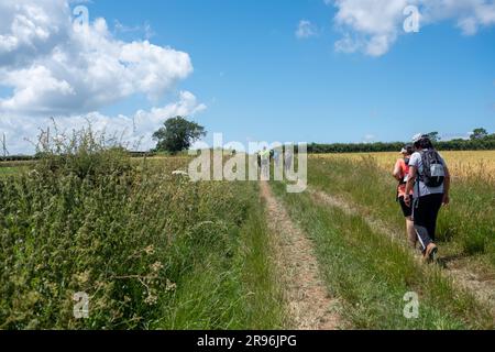 Cirencester, England, Saturday 24th June 2023. Competitors walking on ...
