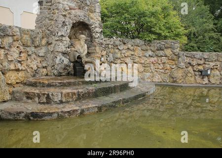 Neptune grotto with Roman water god Neptune and jug, Arnstadt, Roman ...