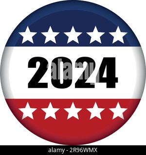 USA election 2024 vector pin, badge or campaign button Stock Vector ...